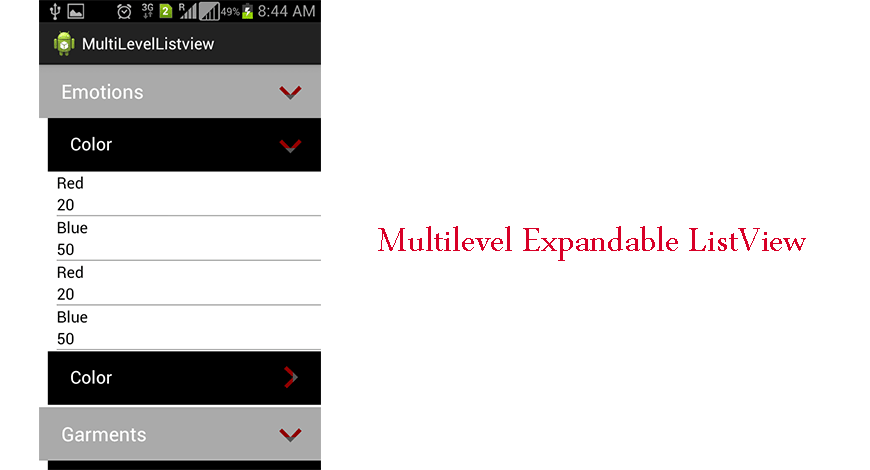 آموزش Multilevel Expandable ListView در اندروید - آموزش برنامه نویسی ... آموزش Multilevel Expandable ListView در اندروید - آموزش برنامه نویسی ...