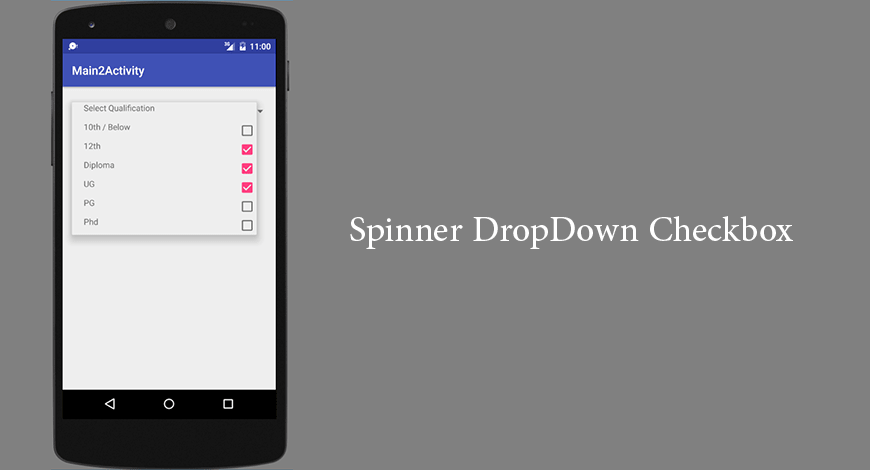 ساخت Spinner با Checkbox در اندروید - آموزش برنامه نویسی اندروید